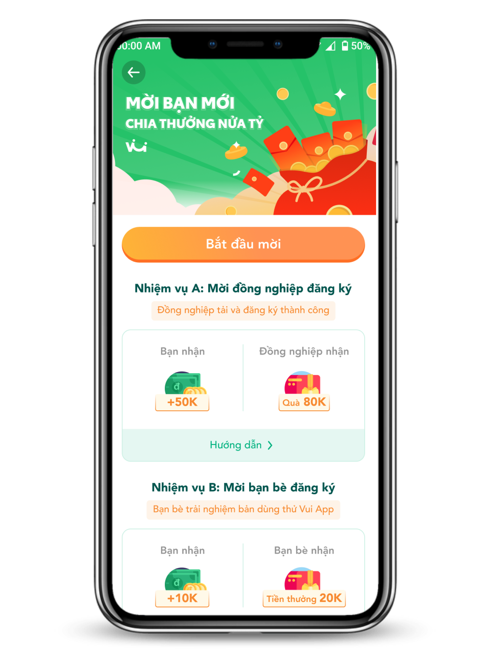 Mời đồng nghiệp xài Vui App