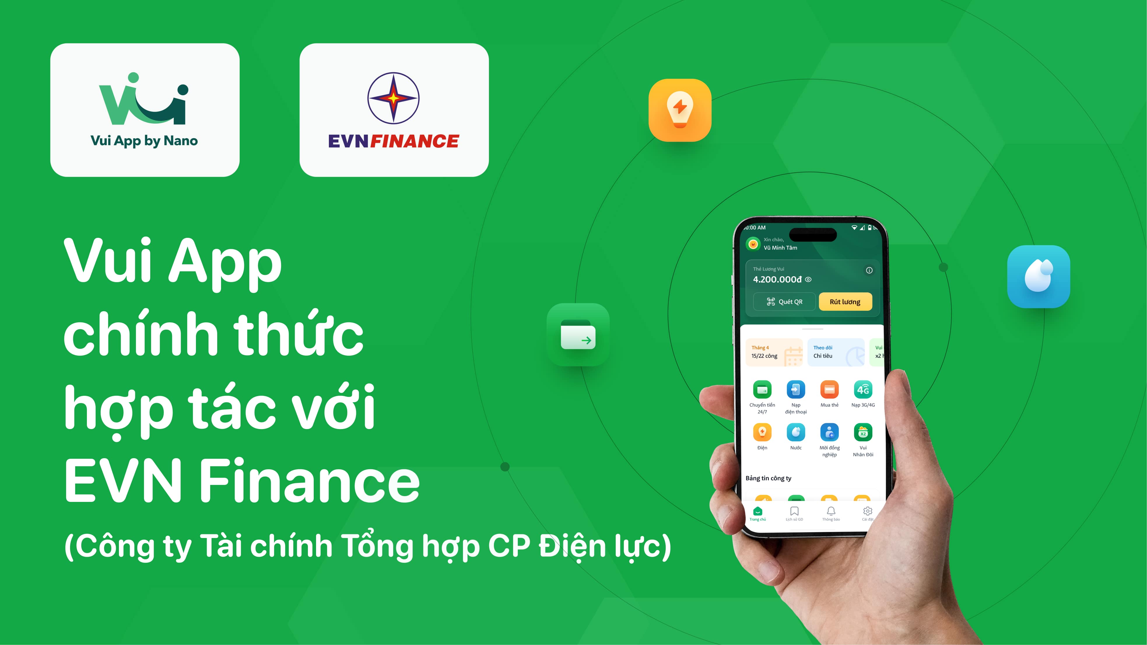 Thông báo về đối tác giải ngân của Vui App